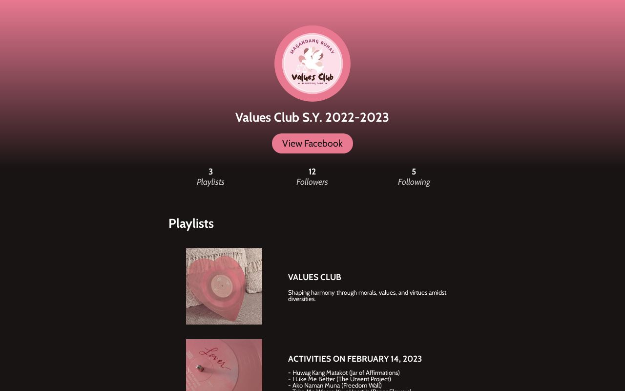 Values Club S.Y. 2022-2023